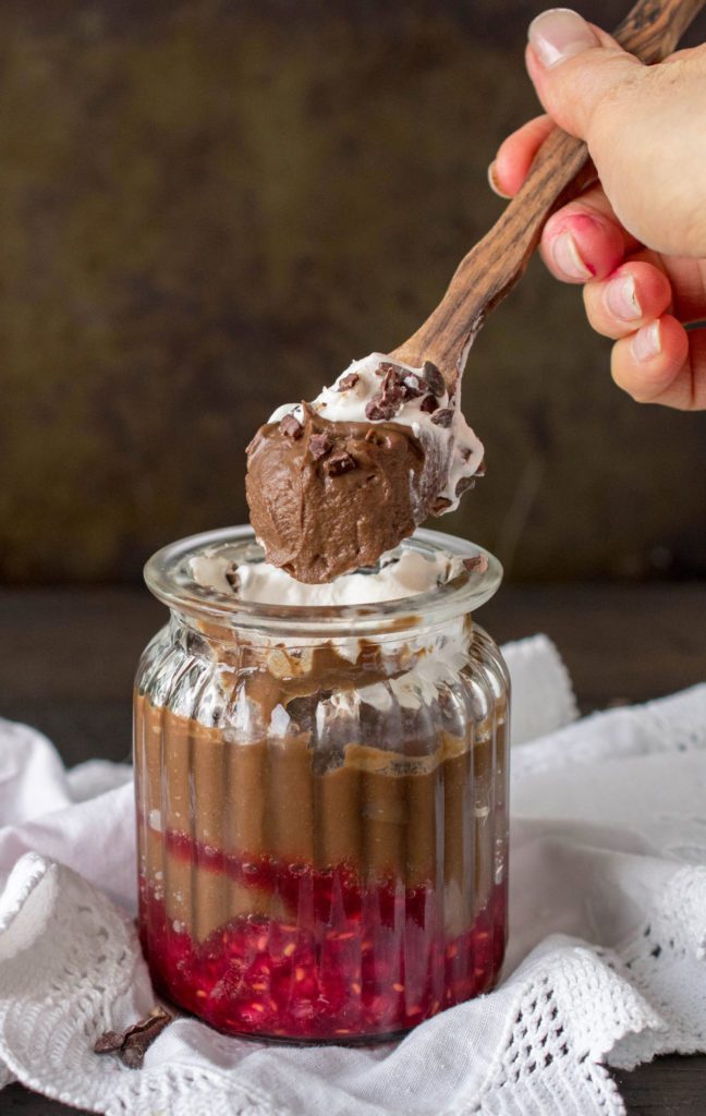 Raspberry Dark Chocolate Mousse - Crystal Dawn Culinary